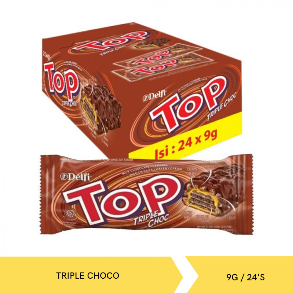 Mega Swalayan - DELFI TOP TRIPLE CHOCO KTK 9G/24`S X 6
