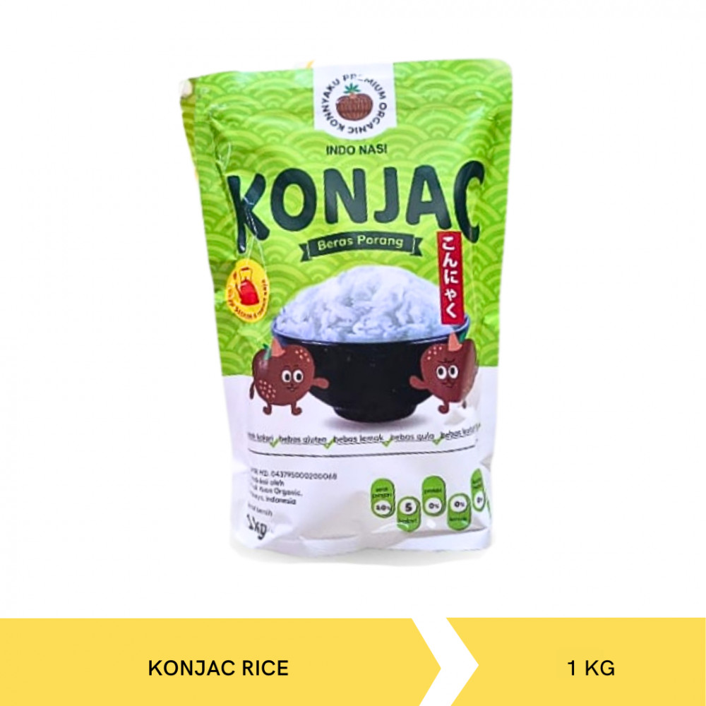 Mega Swalayan - INDONASI KONJAC RICE/PORANG POUCH 1KG X 15