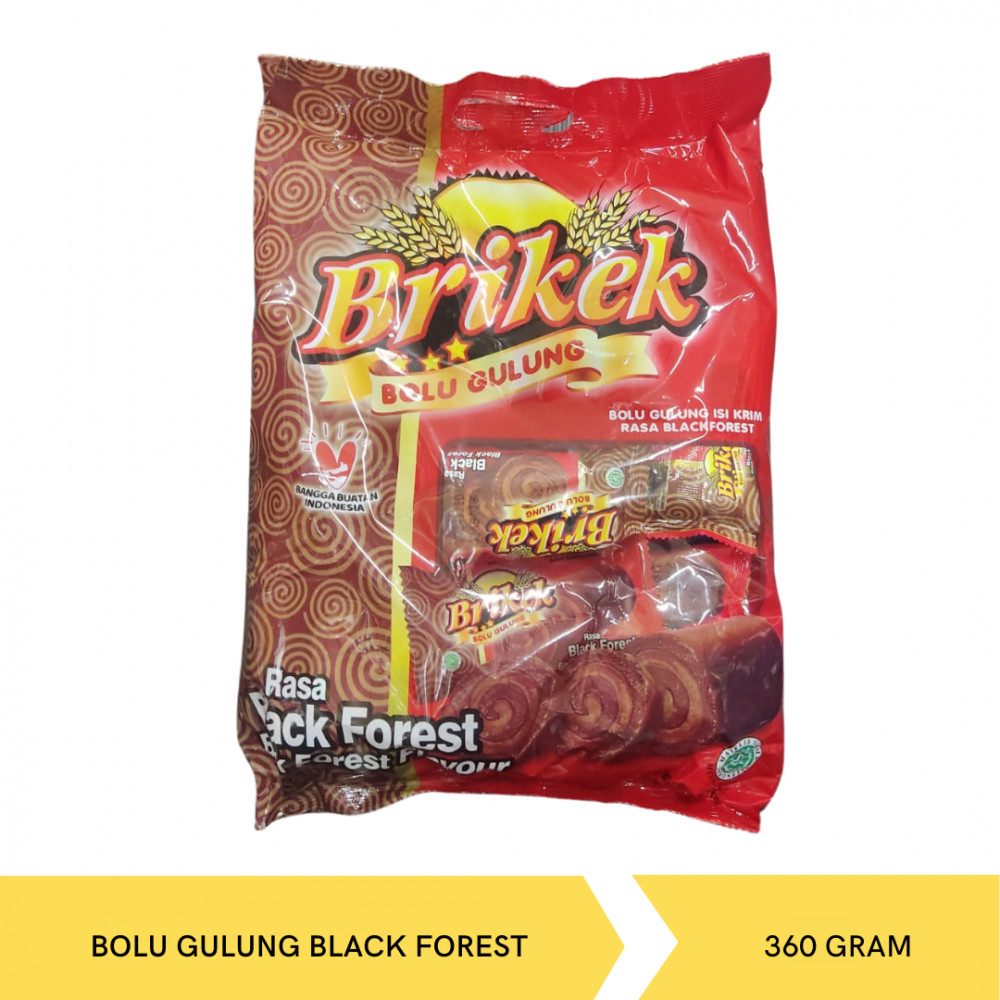 Mega Swalayan - BRIKEK BOLU GULUNG BLACK FOREST BAG 320G X 8