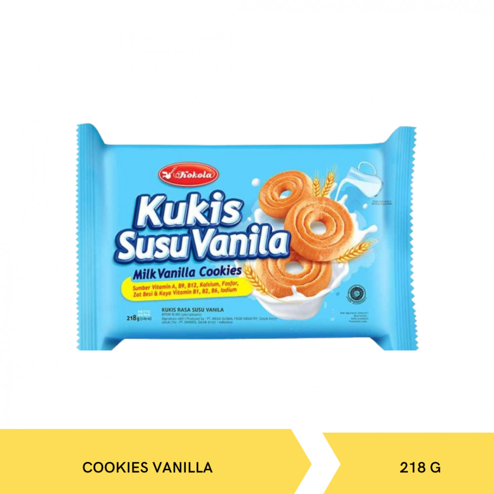 Mega Swalayan - KOKOLA COOKIES VANILA 218G X 24