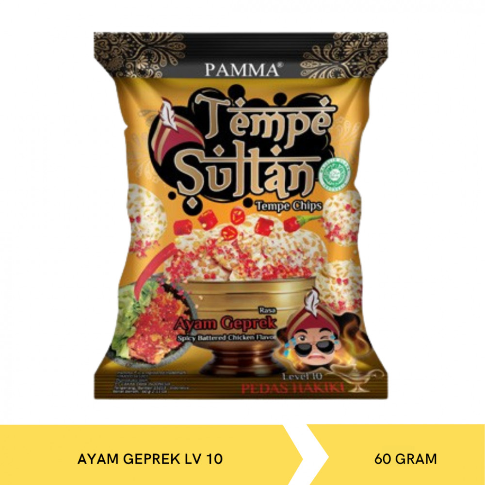 Mega Swalayan - PAMMA TEMPE SULTAN AYAM GEPREK LV 10 60G X 24