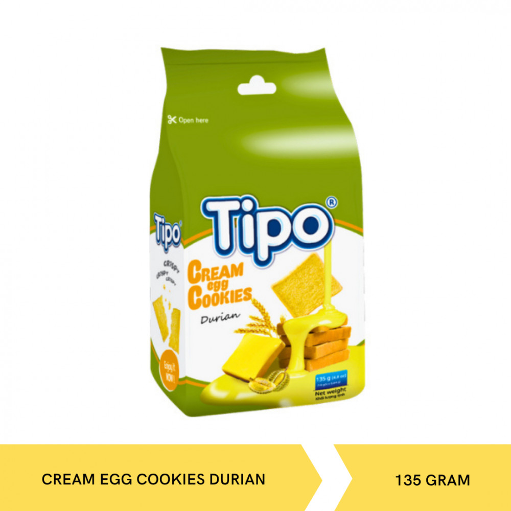 Mega Swalayan - TIPO DURIAN CREAM EGG COOKIES 135G X 40