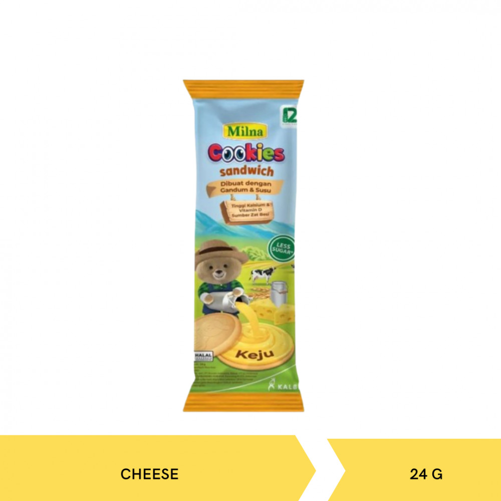 Mega Swalayan - MILNA COOKIES SANDWICH CHEESE 24G X 12