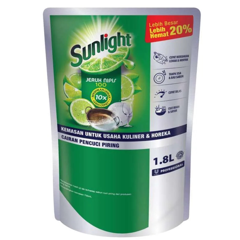Mega Swalayan - SUNLIGHT JERUK NIPIS POUCH 1.8L X 6 -N/A