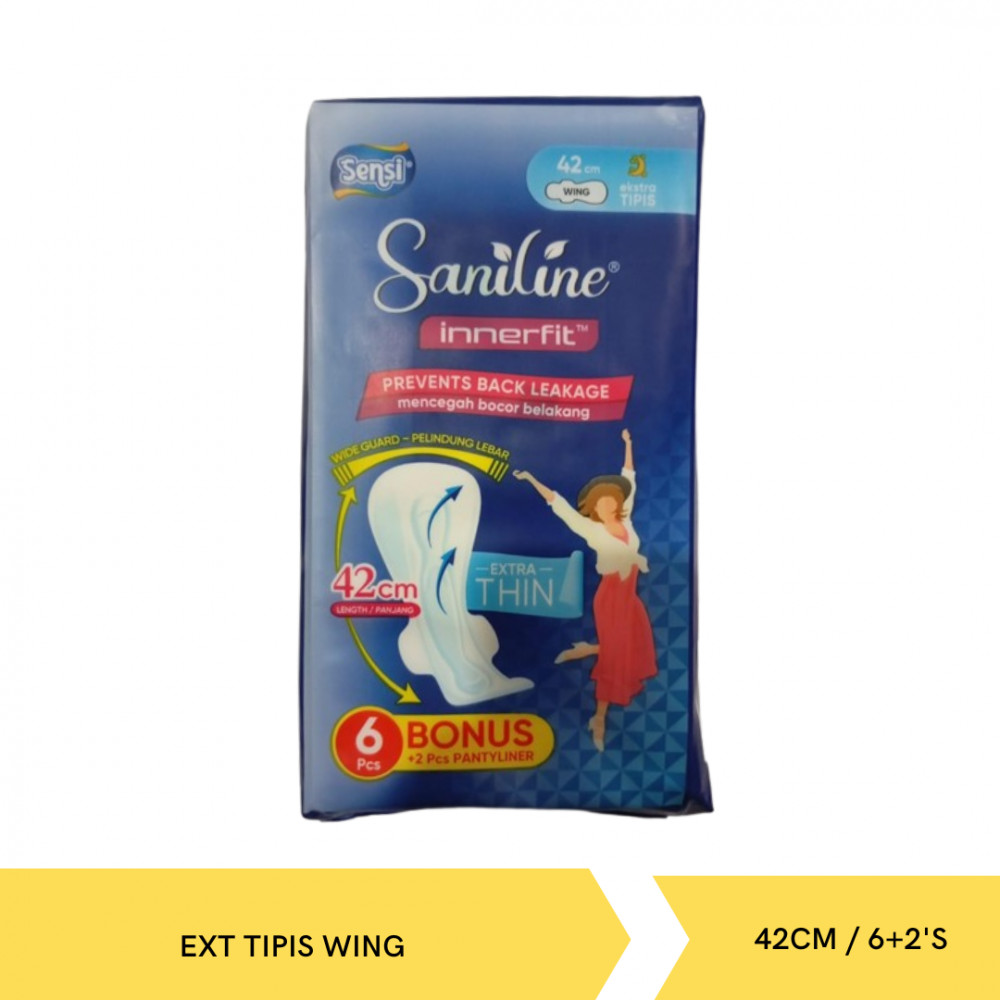 Mega Swalayan - SENSI SANILINE EXT TIPIS WING 42CM/6+2`S
