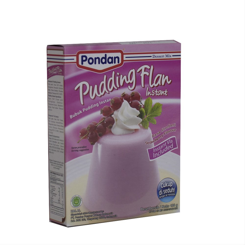 Mega Swalayan - PONDAN PUDDING FLAN STRAW 180G