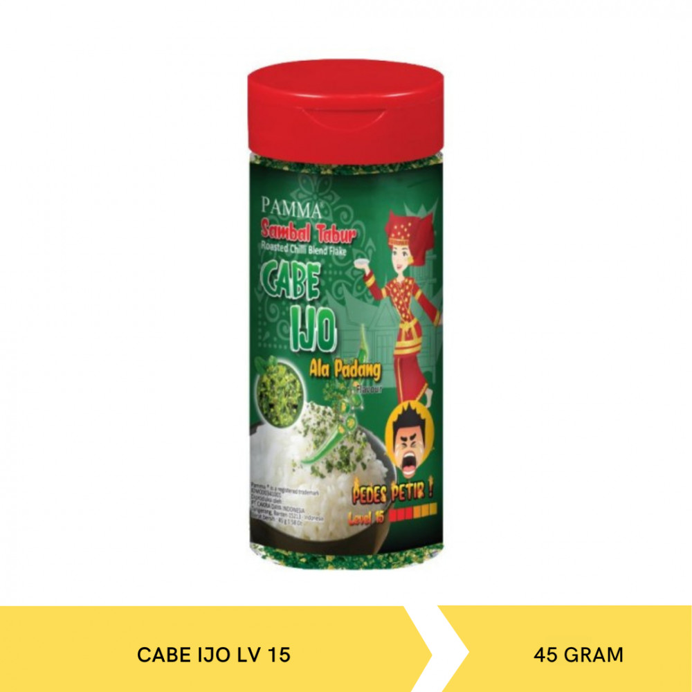Mega Swalayan - PAMMA SAMBAL TABUR CABE IJO LV 15 BTL 45G