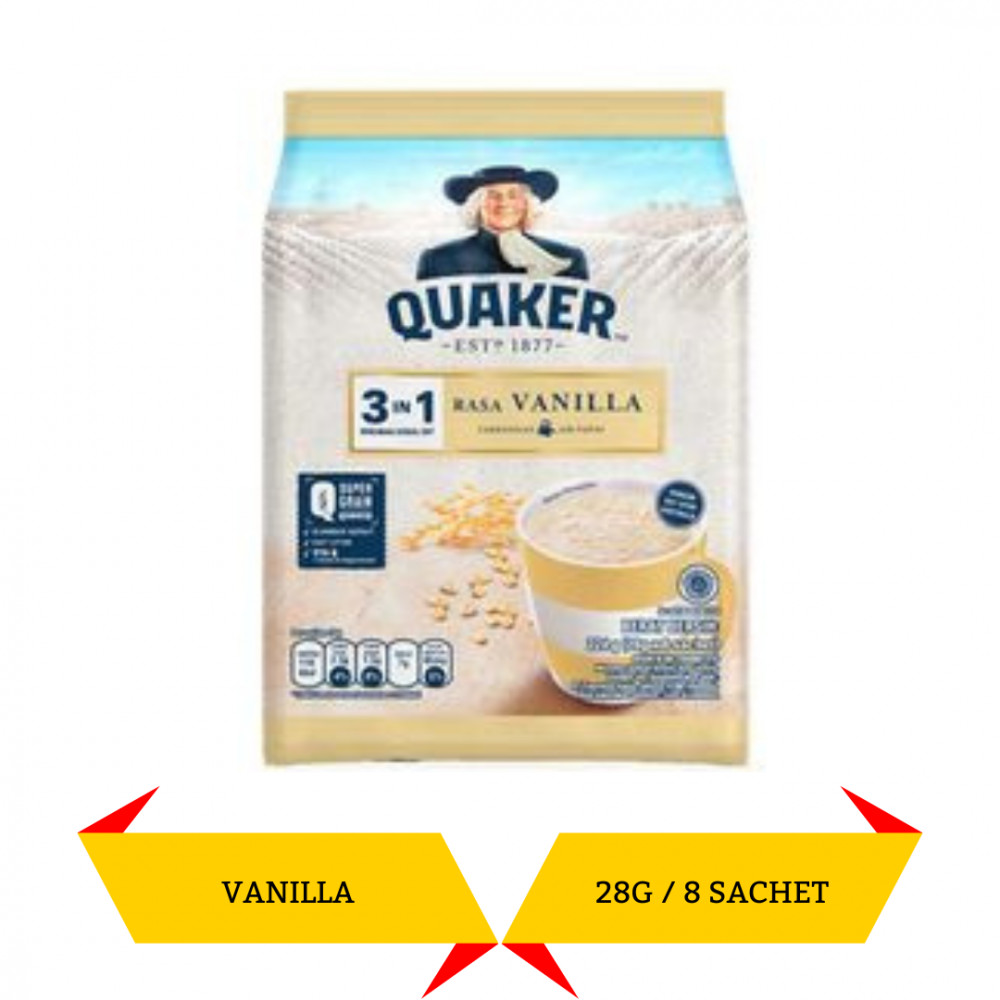 Mega Swalayan - QUAKER 3IN1 VANILA BAG 28G/8S X 12