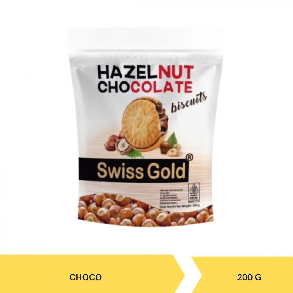 Mega Swalayan - SWISS GOLD BISCUIT HAZEL CHOCO 200G X 24
