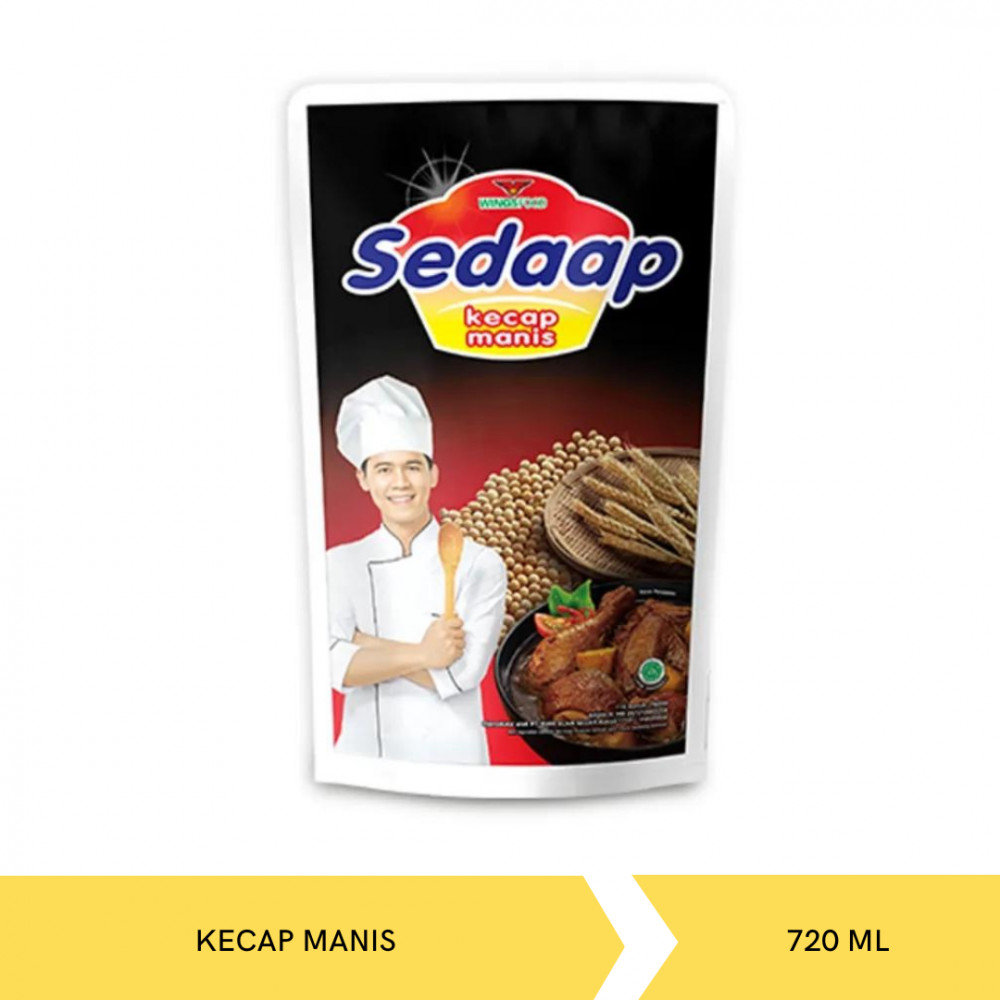Mega Swalayan - SEDAAP KECAP MANIS POUCH 720ML/1000G X 12