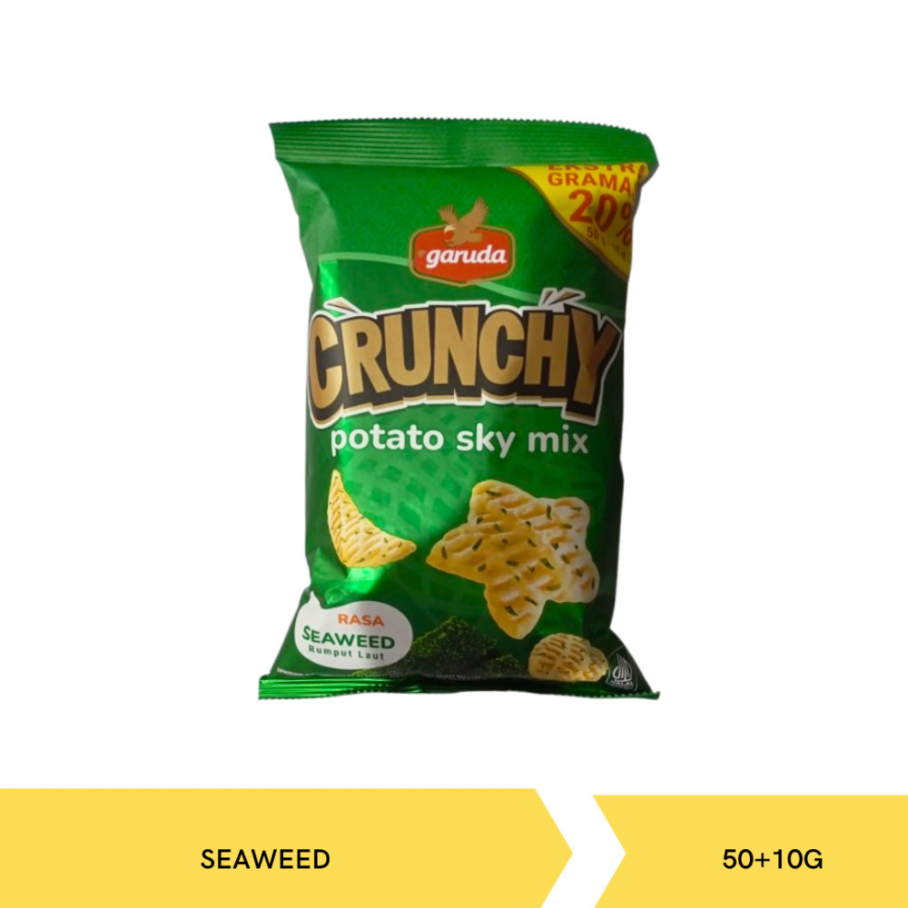 Mega Swalayan - GARUDA CRUNCHY POTATO SKY MIX SEAWEED 50G+10GX30