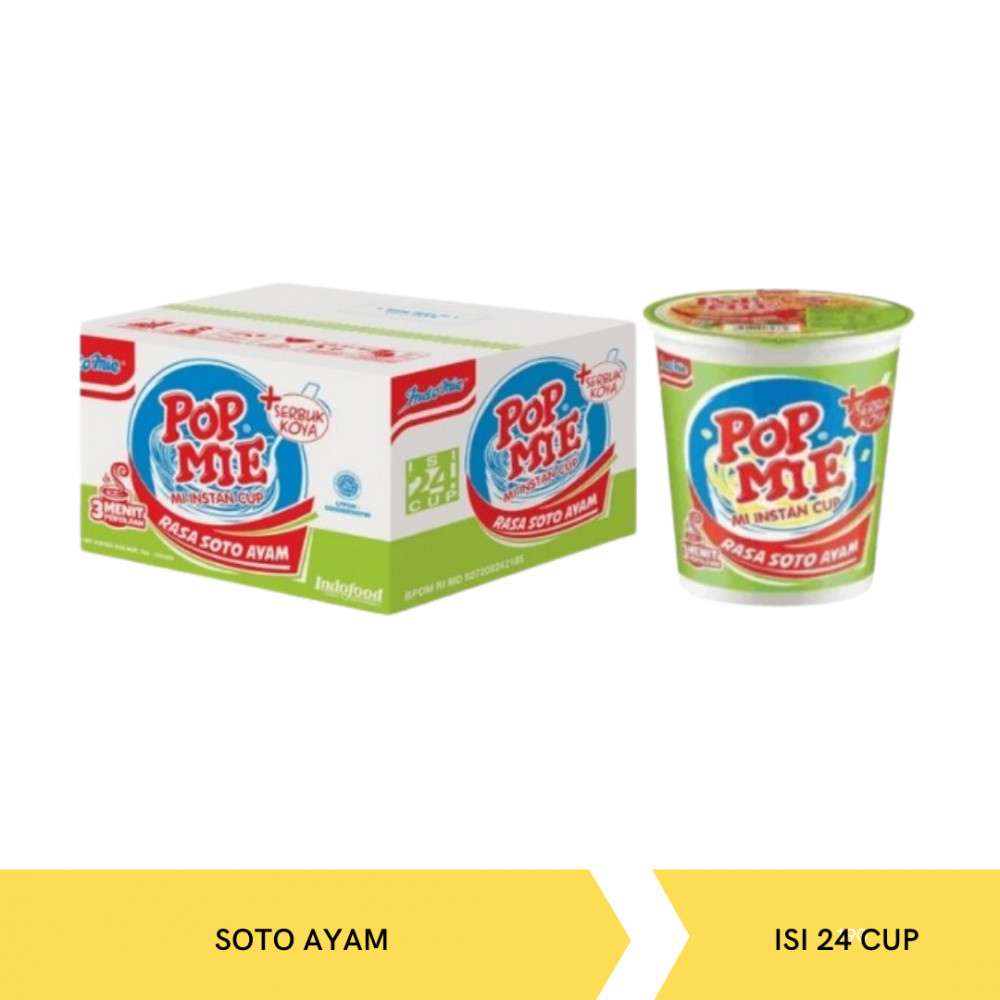Mega Swalayan - POPMIE KUAH SOTO BOX 77G ISI 24 CUP