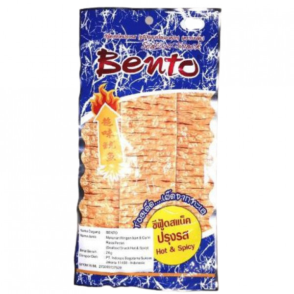 Mega Swalayan - BENTO SEAFOOD SNACK SQUID HOT&SPICY 20G-DNR