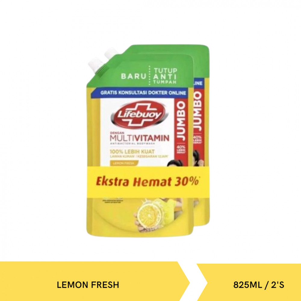 Mega Swalayan - LIFEBUOY BW LEMON FRESH BANDED 825ML /2`S X 6