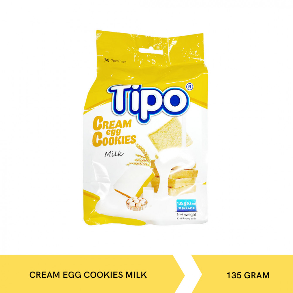 Mega Swalayan - TIPO MILK CREAM EGG COOKIES 135G X 40