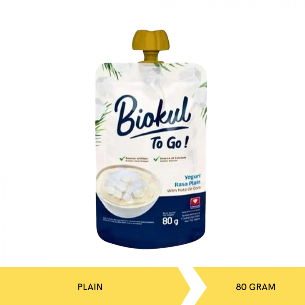 Mega Swalayan - BIOKUL TO GO YOGURT PLAIN 80GX12