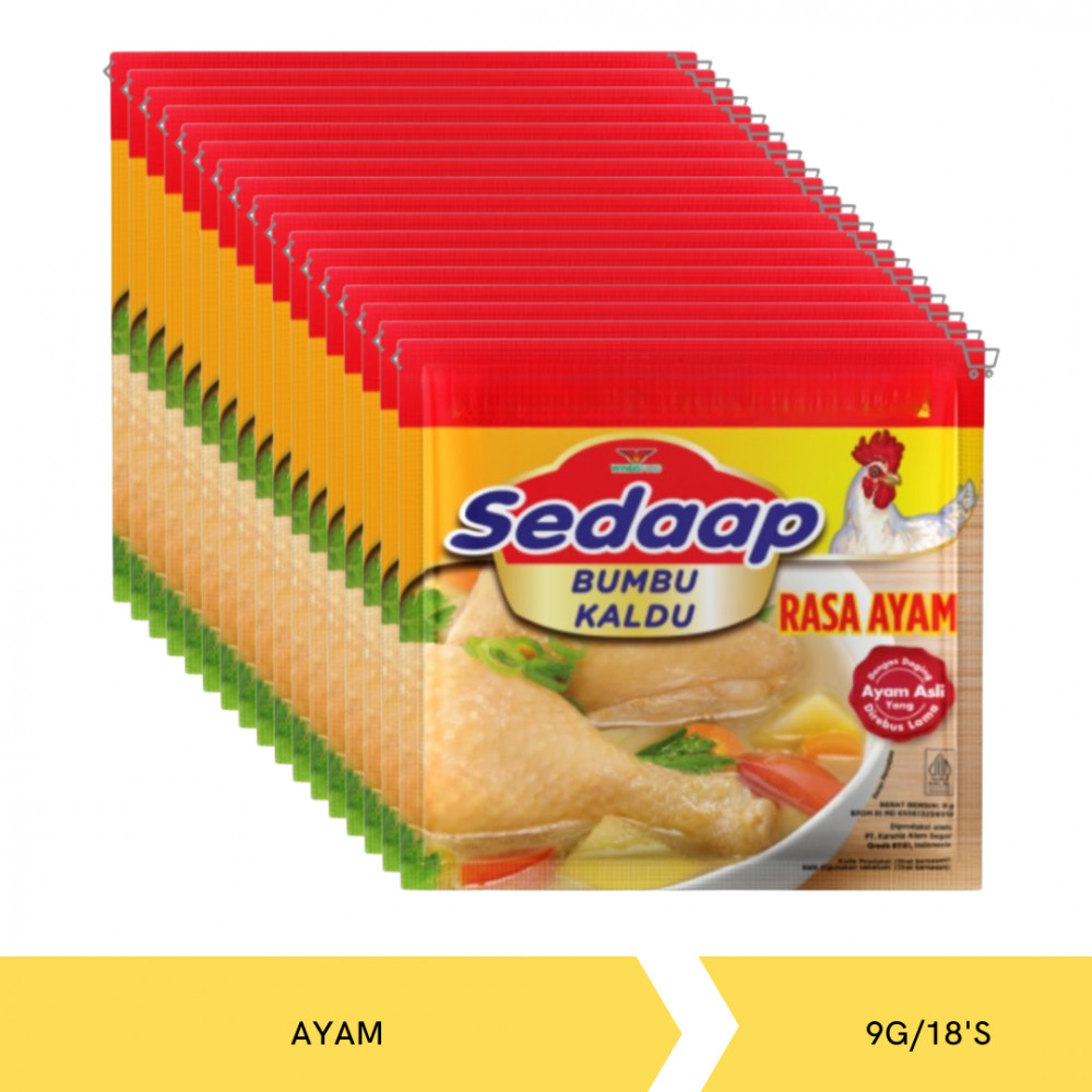 Mega Swalayan - SEDAAP KALDU RASA AYAM BANDED 9G/12+6`S