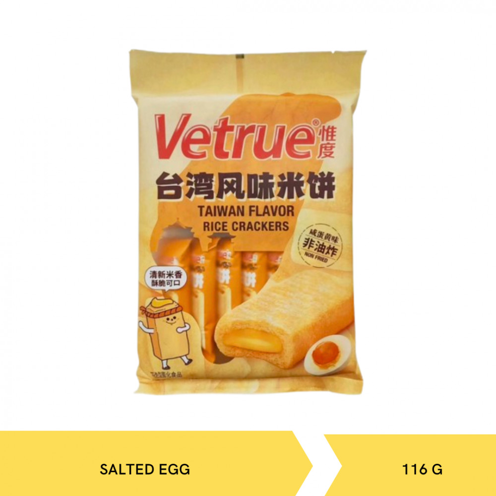 Mega Swalayan - VETRUE RICE CRACKERS SALTED EGG 116G X 24