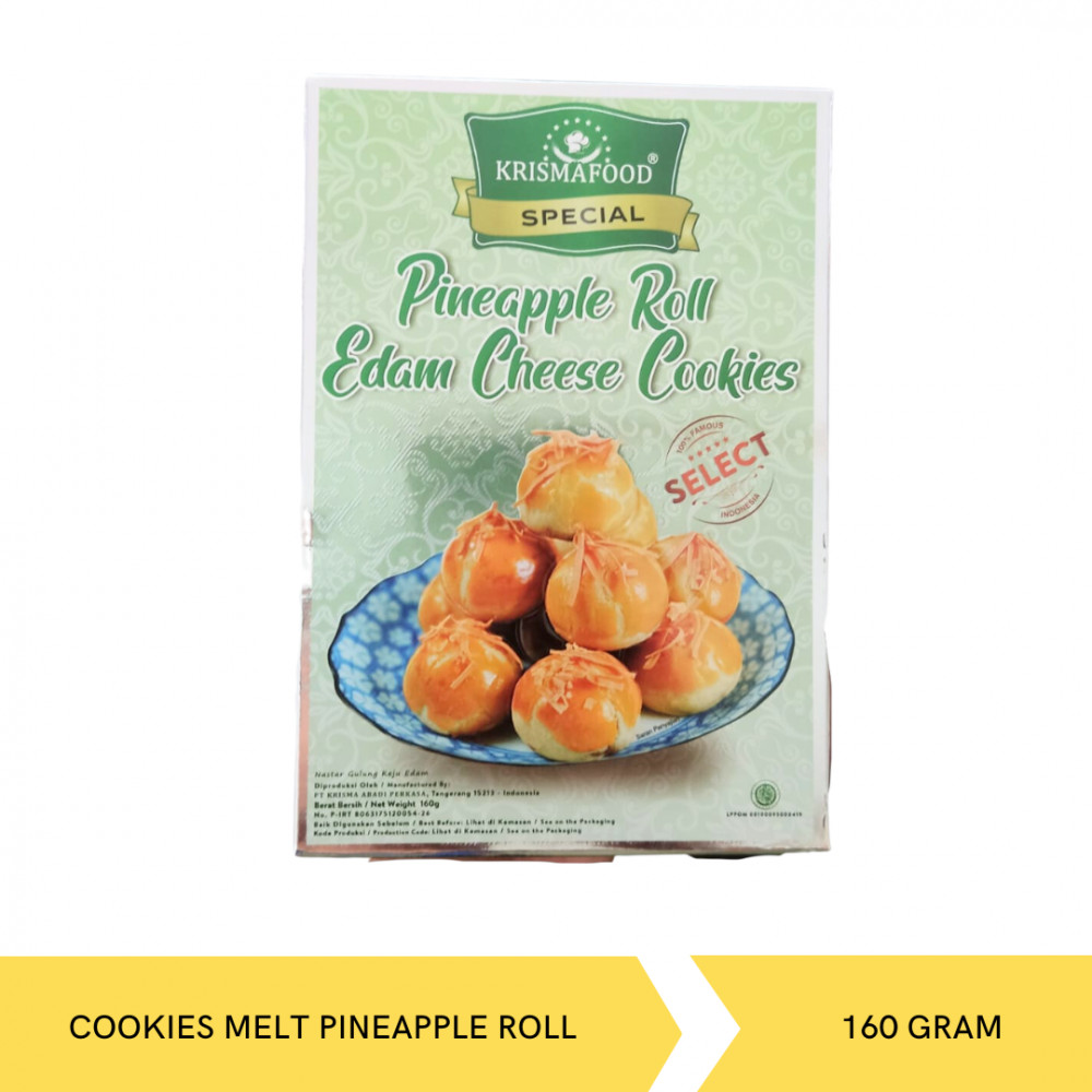 Mega Swalayan - KRISMA FOOD COOKIES PINEAPPLE ROLL EDAM CHEESE 160G X 24