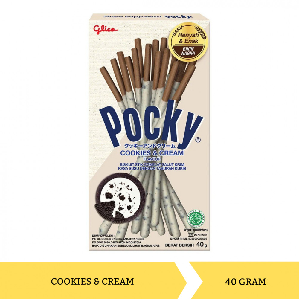 Mega Swalayan - GLICO POCKY COOKIES&CREAM 40G X 10