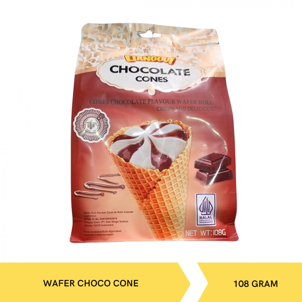 Mega Swalayan - LIANGGUI WAFER CHOCO CONE 108G X 40