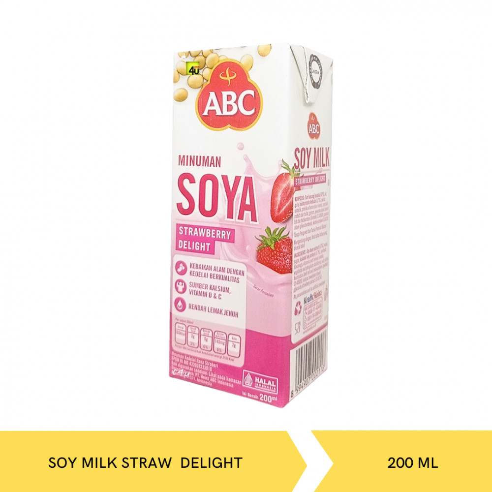 Mega Swalayan - ABC SOY MILK STRAW DELIGHT 200ML X 24