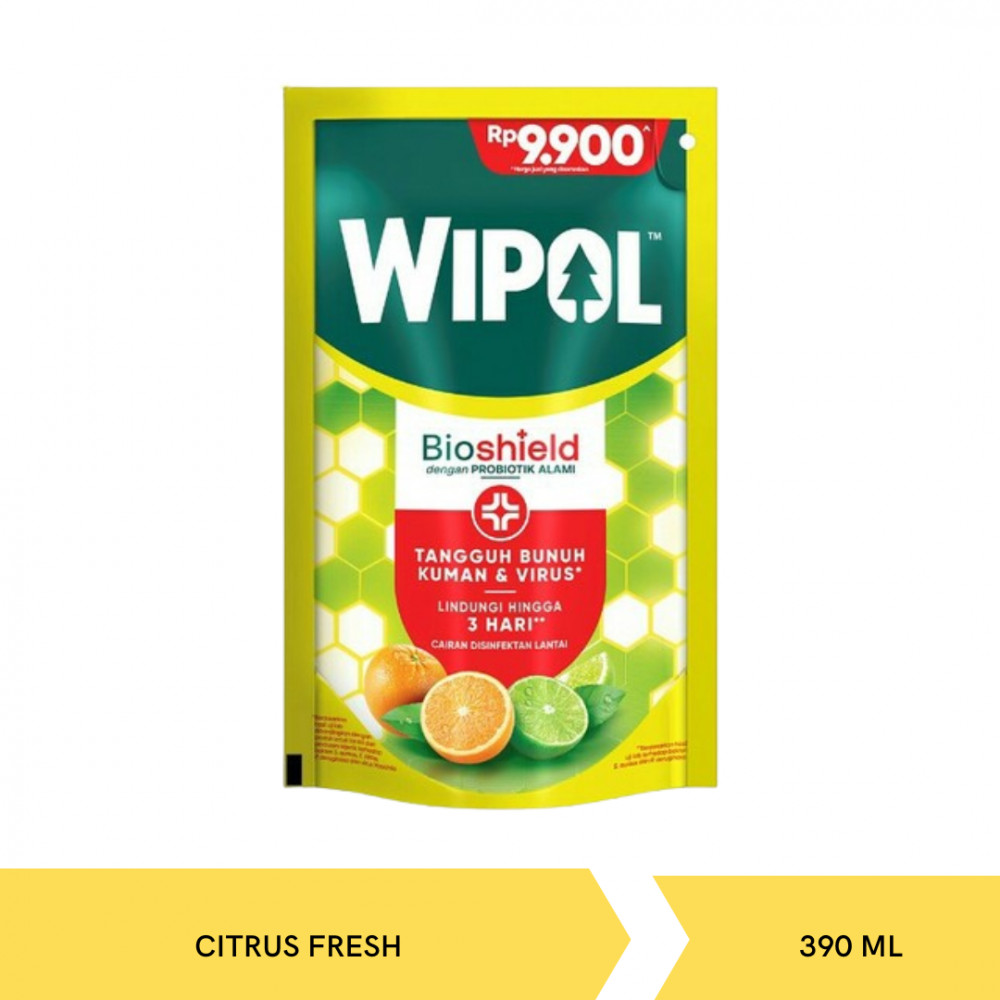 Mega Swalayan - WIPOL PROBIOTIC CITRUS FRESH POUCH 390ML X12