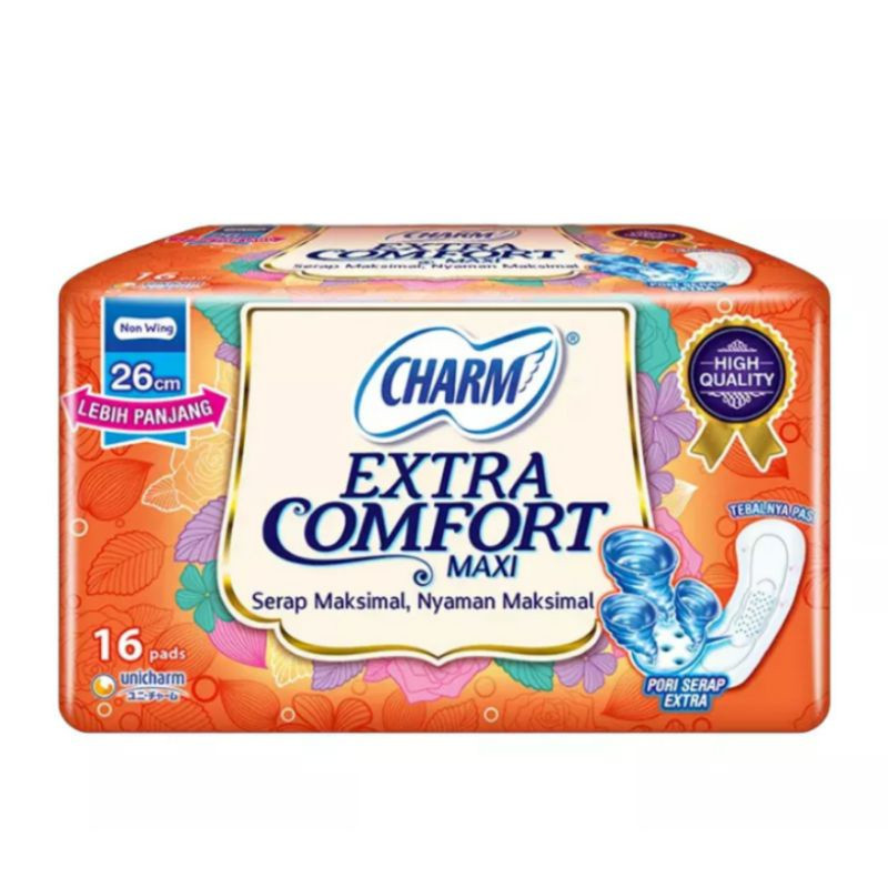 Mega Swalayan - CHARM XTRA COMFORT MAXI 26CM 16`S NON WING - N/A