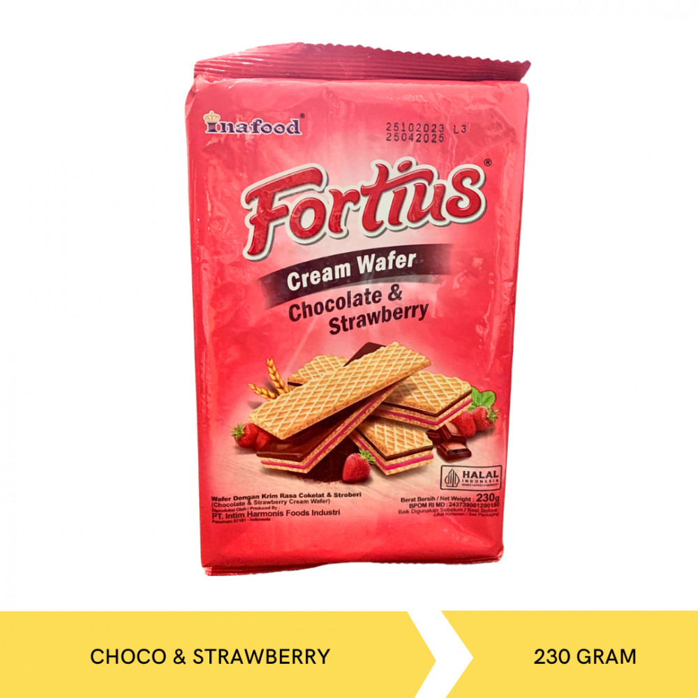Mega Swalayan - INAFOOD FORTIUS WFR CHOCO STRAW 230G X 10