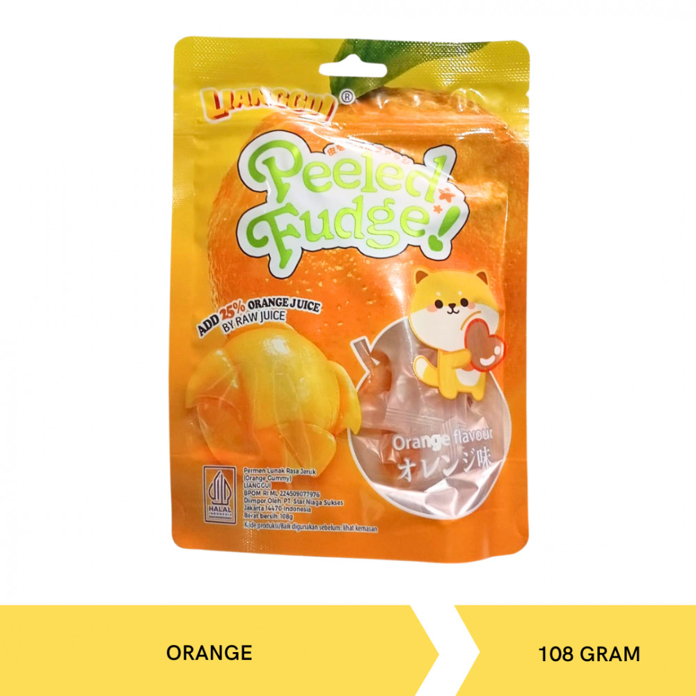 Mega Swalayan - LIANGGUI CANDY PEELED FUDGE ORANGE 108G X 40