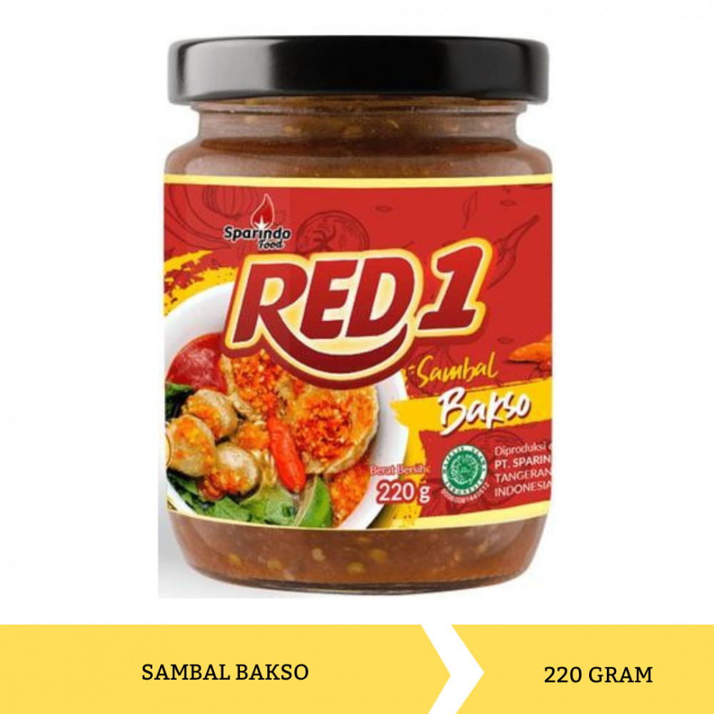 Mega Swalayan - RED-1 SAMBAL BAKSO JAR 220ML X 24