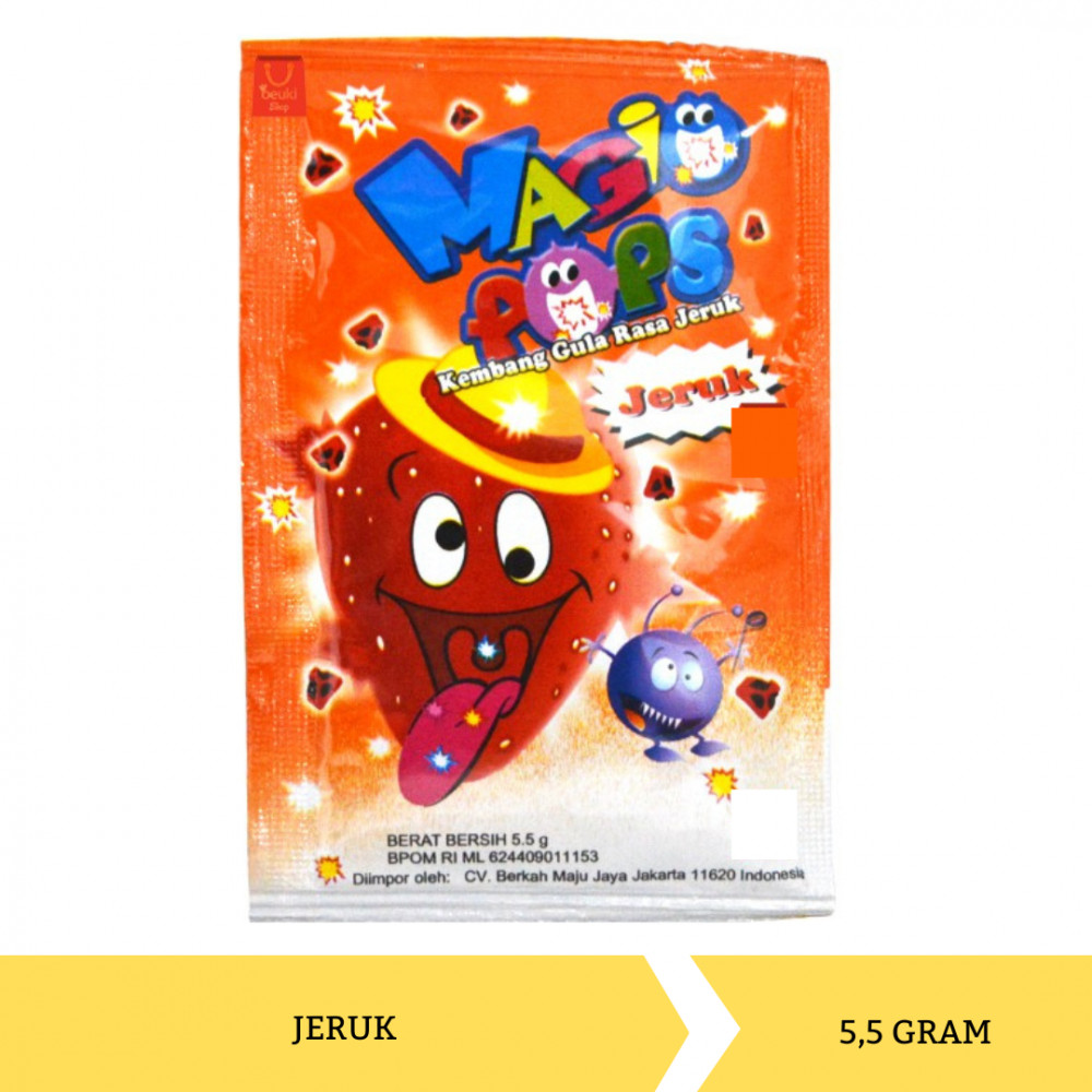 Mega Swalayan - MAGIC POPS CANDY ORANGE 5.5G X 40