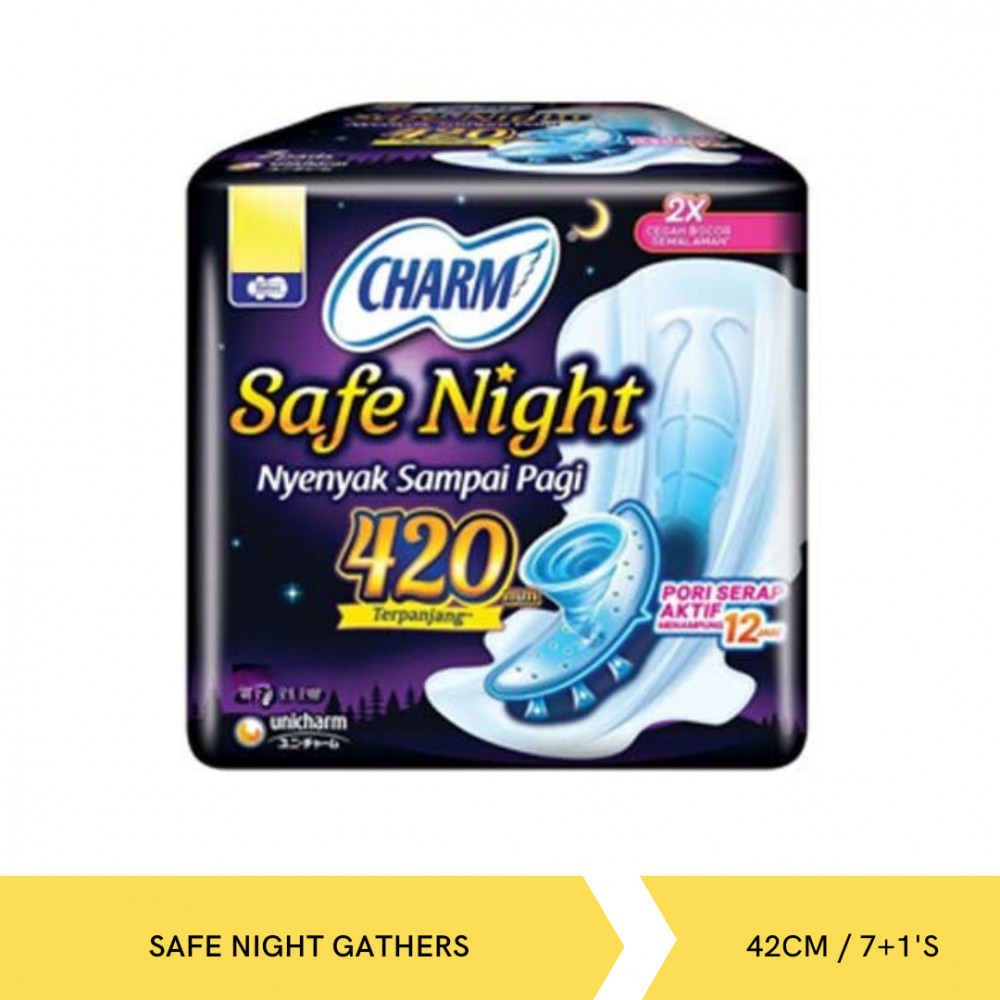 Mega Swalayan - CHARM SAFE NIGHT GATHERS 42CM/7+1`S X 30