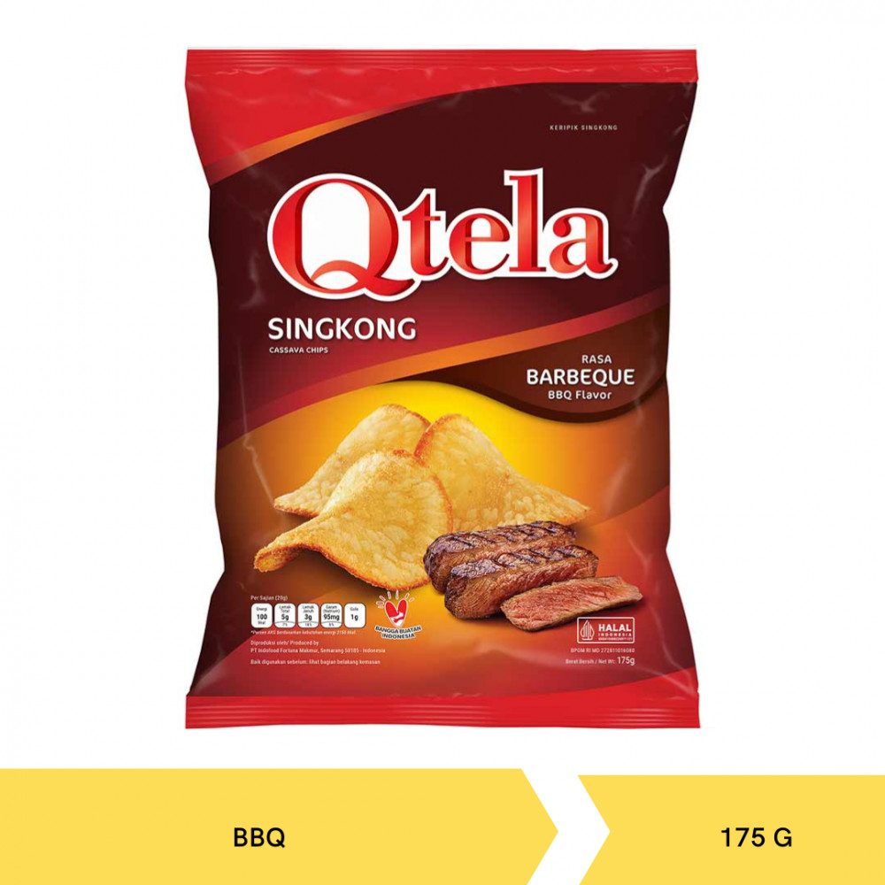 Mega Swalayan - QTELA CASSAVA BBQ 175G X 12
