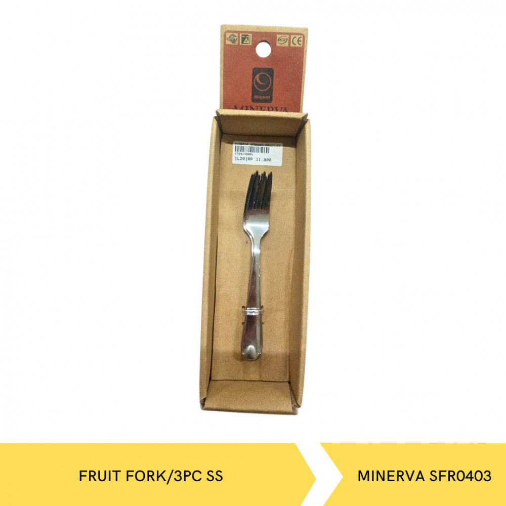 Mega Swalayan - MINERVA SFR0403 FRUIT FORK/3PC SS