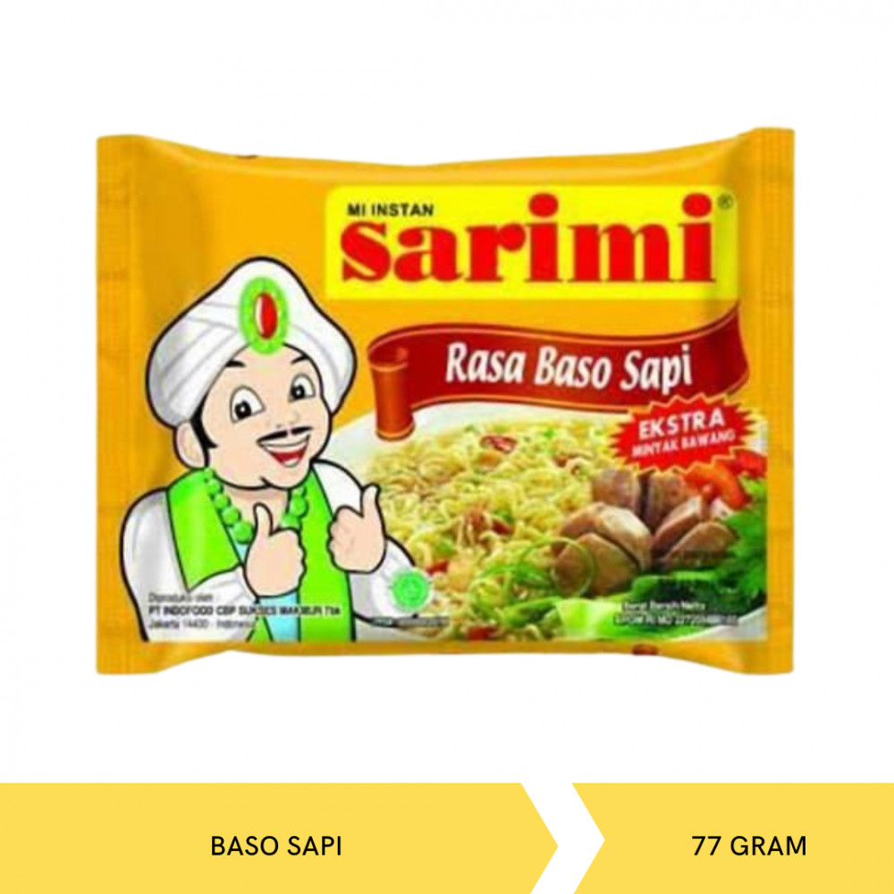 Mega Swalayan - SARIMI MI KUAH BASO SAPI 77G X 40