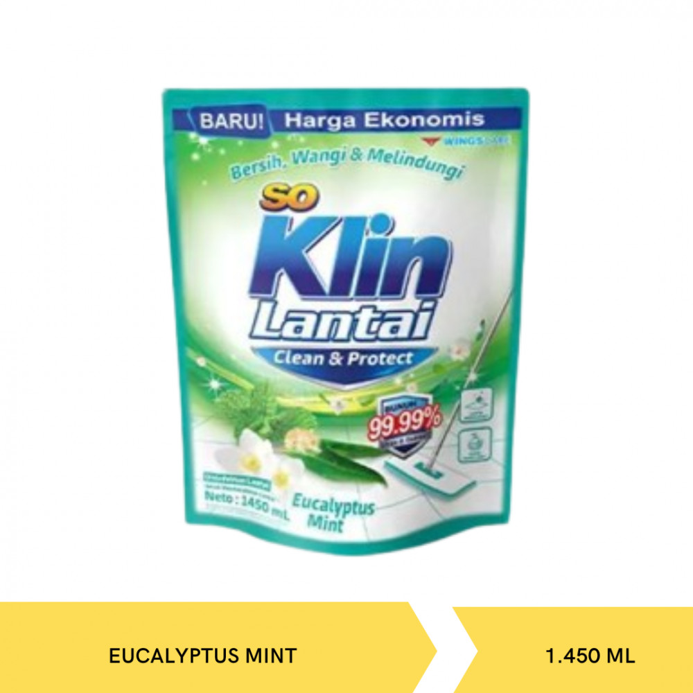 Mega Swalayan - SOKLIN FLOOR C&P EUCALYPTUS MINT 1.450ML X 6