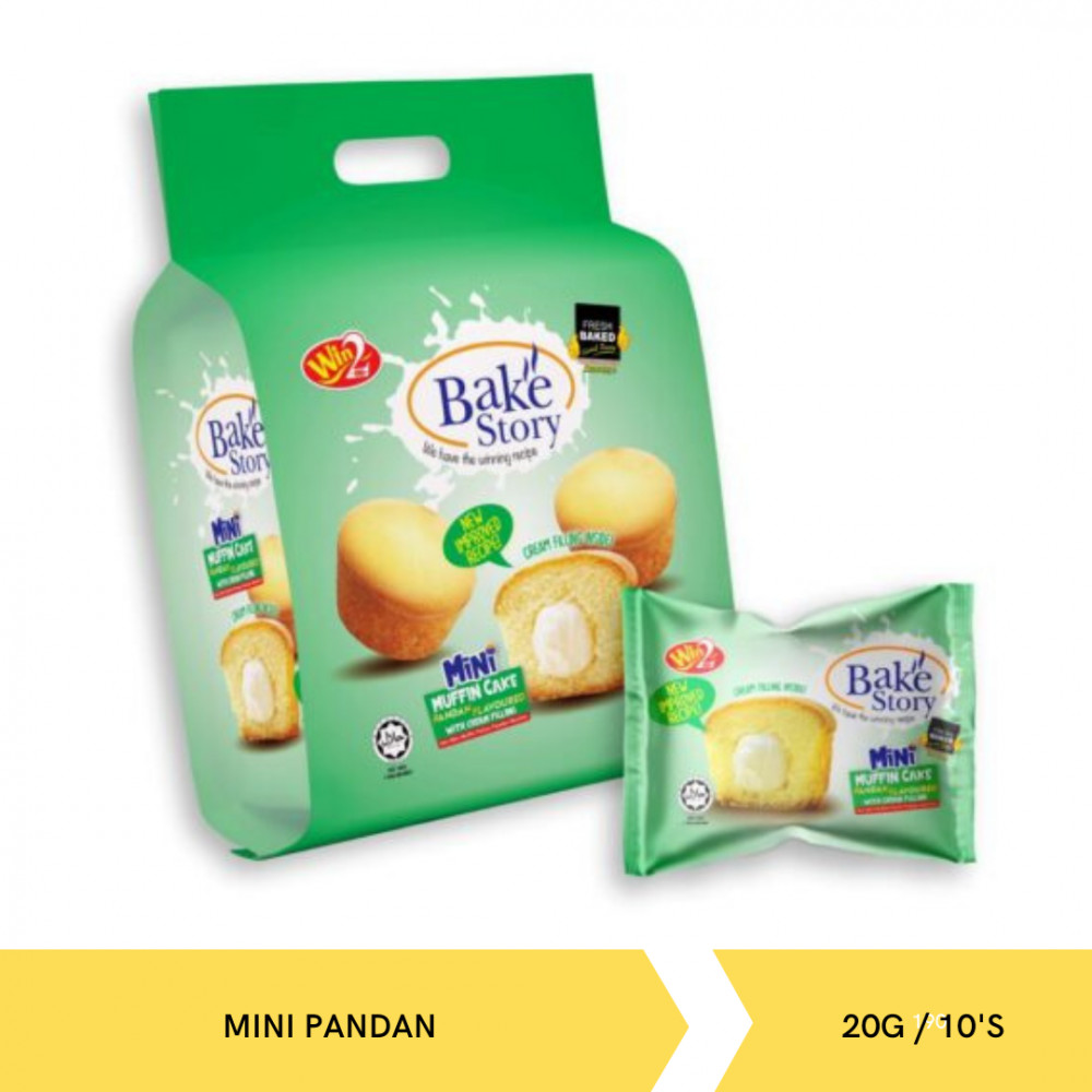 Mega Swalayan - WIN2 MUFFIN MINI PANDAN BAG 20G/10`S X 18