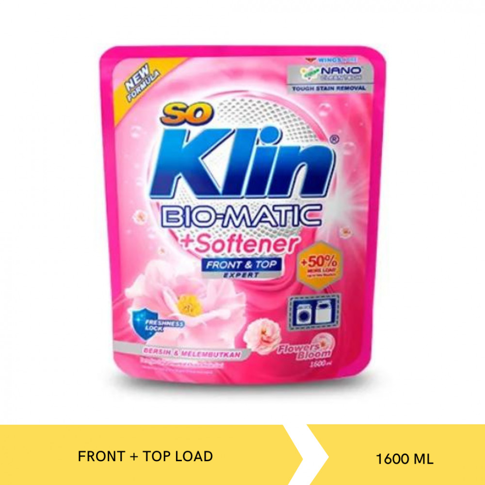 Mega Swalayan - SOKLIN BIOMATIC LIQ FRONT+TOP FLOWERS 1600ML X 6