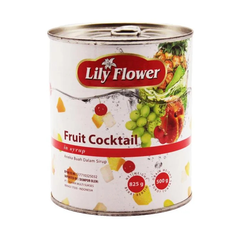 Mega Swalayan - LILY FLOWER FRUIT COCKTAIL 825G X 12 - DNR