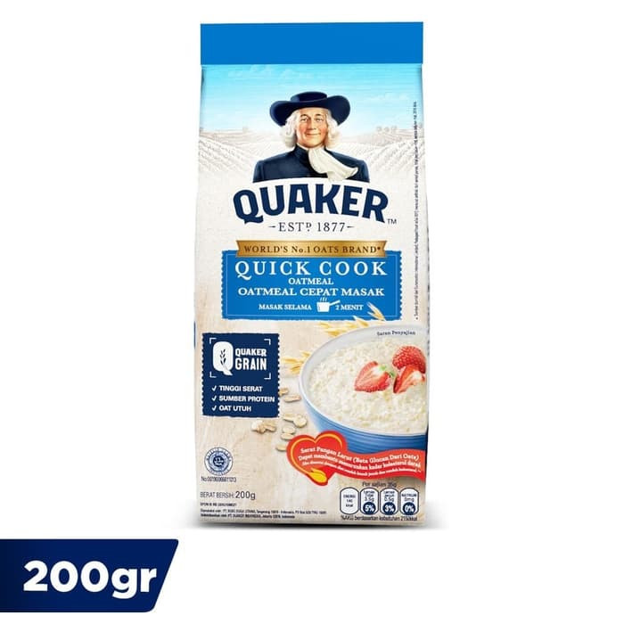 Mega Swalayan - QUAKER OATMEAL QUICKCOOK REFILL 200G X 36