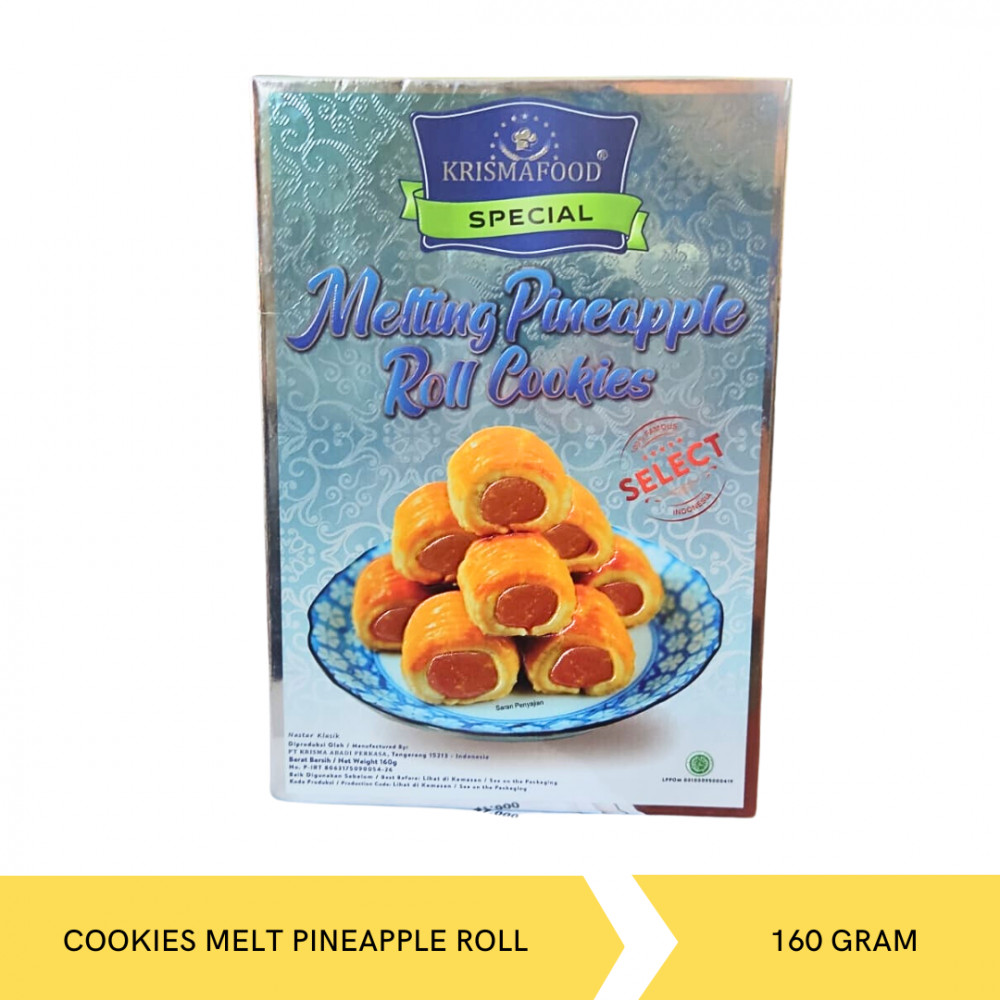 Mega Swalayan - KRISMA FOOD COOKIES MELT PINEAPPLE ROLL 160G X 24