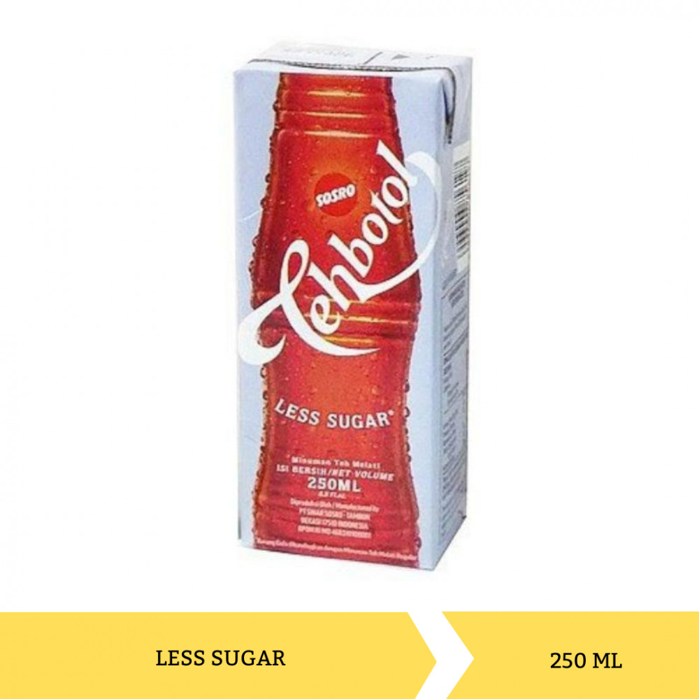 Mega Swalayan - SOSRO TEH BOTOL LESS SUGAR 250ML X 24