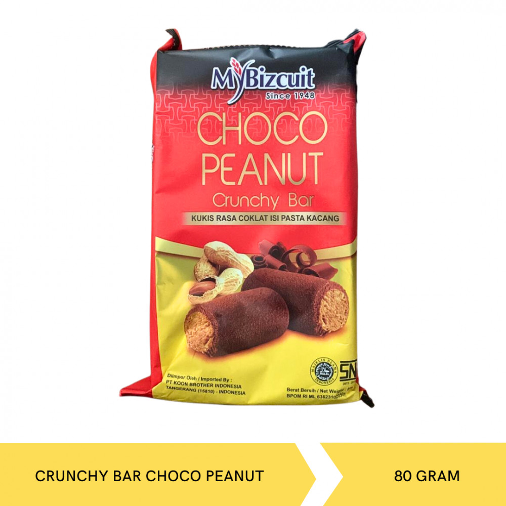 Mega Swalayan - MY BIZCUIT CRUNCHY BAR CHOCO PEANUT 80GX24