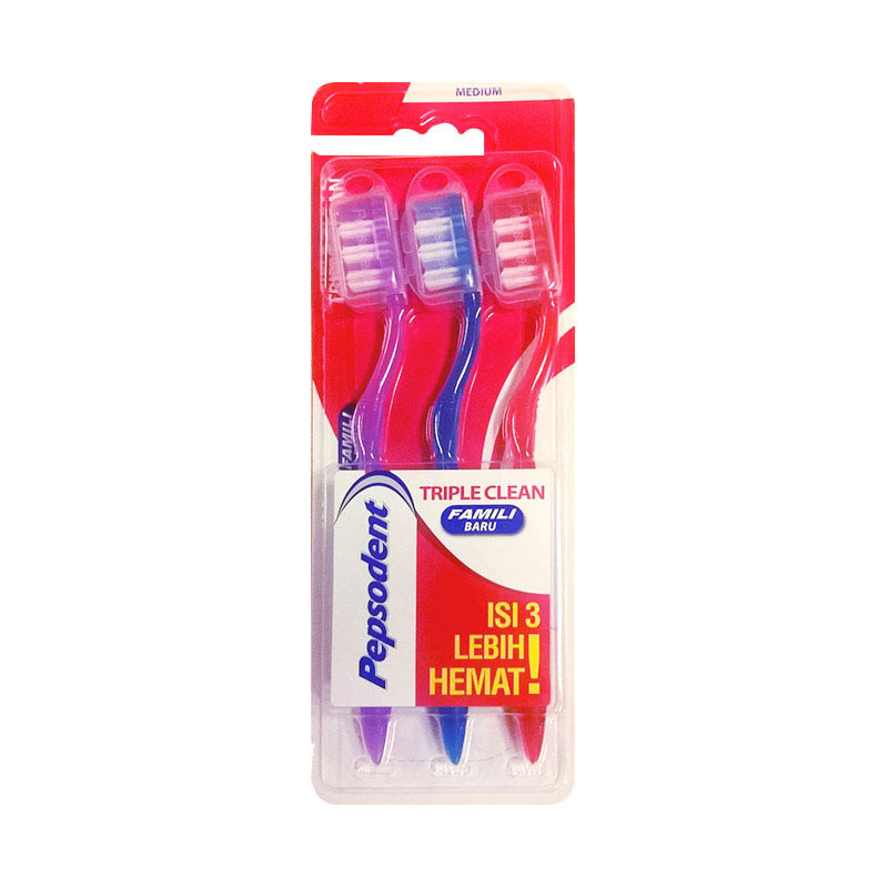Mega Swalayan - PEPSODENT T.BRUSH TRIPLE CLEAN 3`S MEDIUM