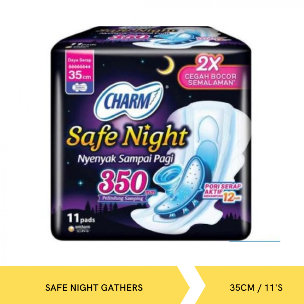 Mega Swalayan - CHARM SAFE NIGHT GATHERS 35CM/11`S X 24