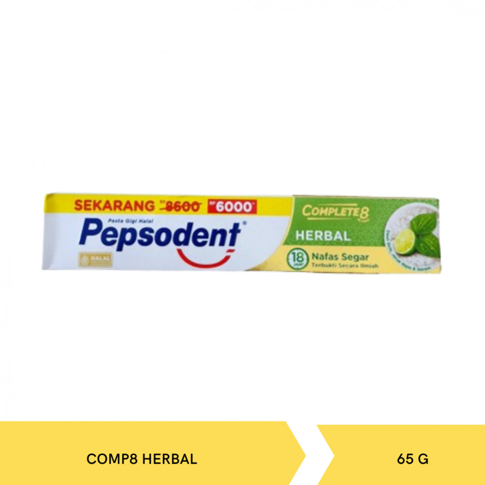 Mega Swalayan - PEPSODENT T.PASTE COMP8 HERBAL 65G X 144