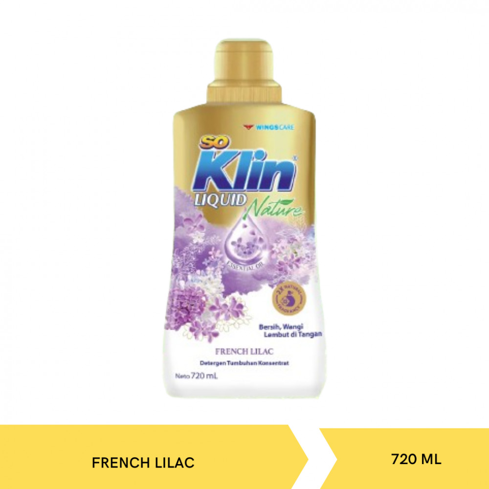 Mega Swalayan - SOKLIN LIQ DET FRENCH LILAC BTL 720ML X 6