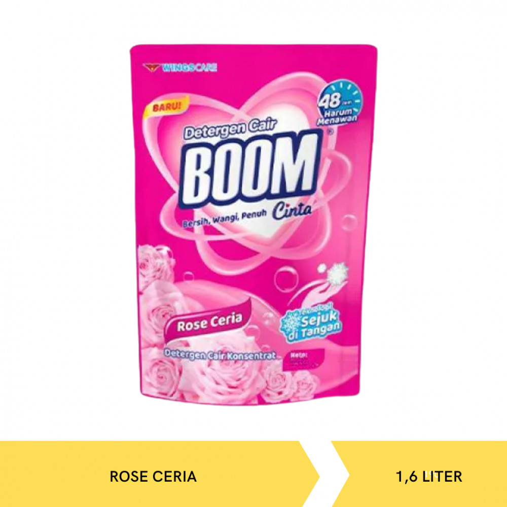 Mega Swalayan - BOOM CINTA DET LIQ ROSE CERIA 1.6L X 6