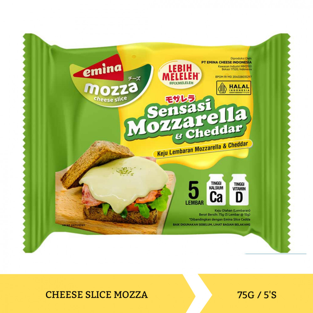 Mega Swalayan - EMINA CHEESE SLICE MOZZA 75G/5`S